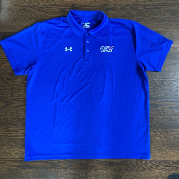 Under Armour | Shirts | 4xl Loose Fit Osw Football Mens Navy Blue Polo ...
